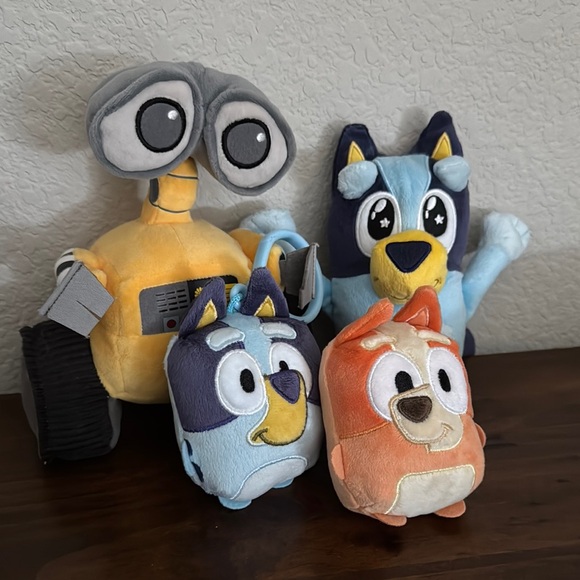 Disney | Toys | Disney Stuffed Animals Set Bluey Bingo And Walle | Poshmark